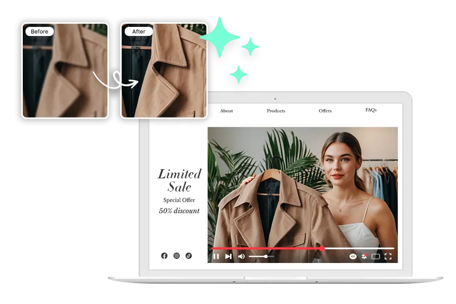 Mejorador de Video con IA – Mejora la calidad de tus videos online gratis